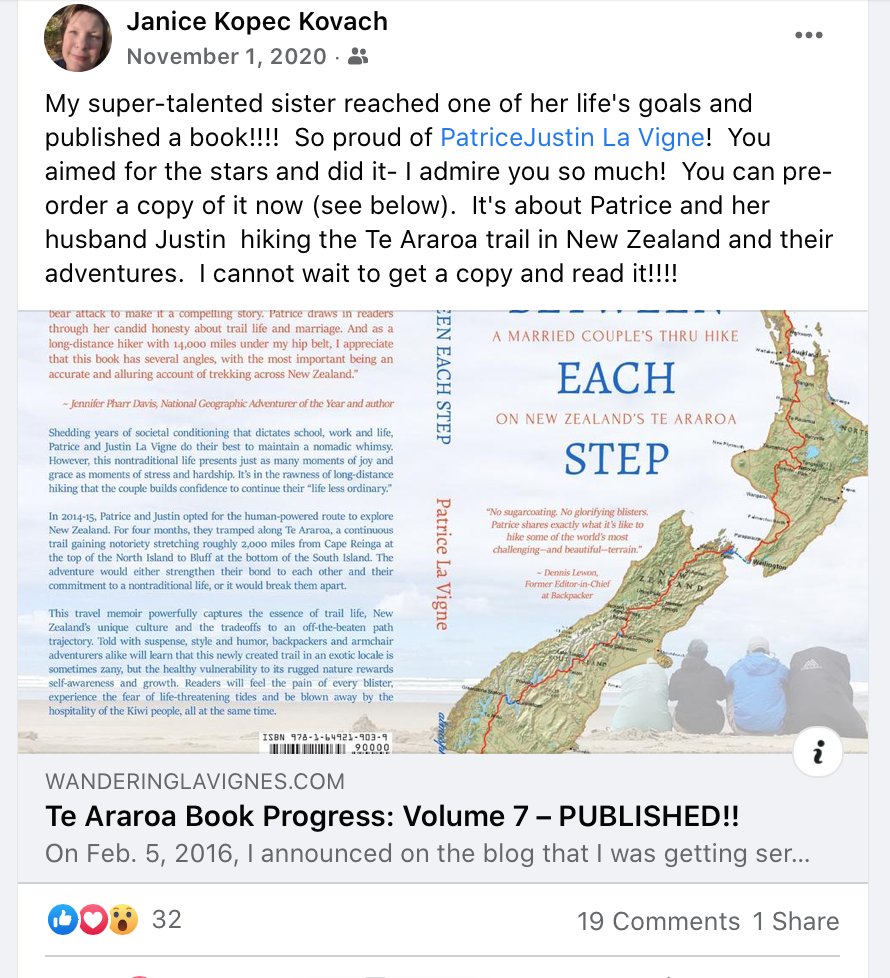 Te Araroa Book Progress: Volume 13 - MY BOOK IS ONE YEAR OLD ...
